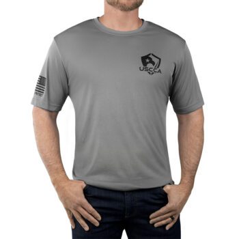 USCCA Men's 2A Script Flag Performance T-Shirt - USCCA Store